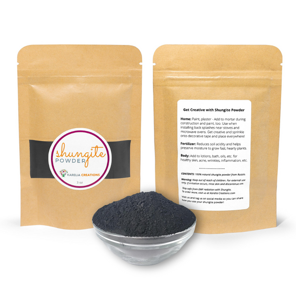 Authentic Fine Shungite Powder | Natural Organic Mineral | Bulk 3 oz ...